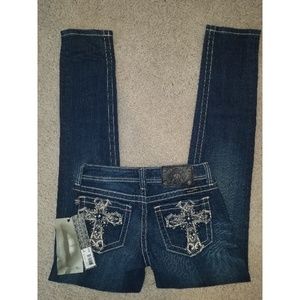 Miss Me | Jeans | Miss Me Skinny Rhinestone Cross Jeans 27x32 Nwt ...